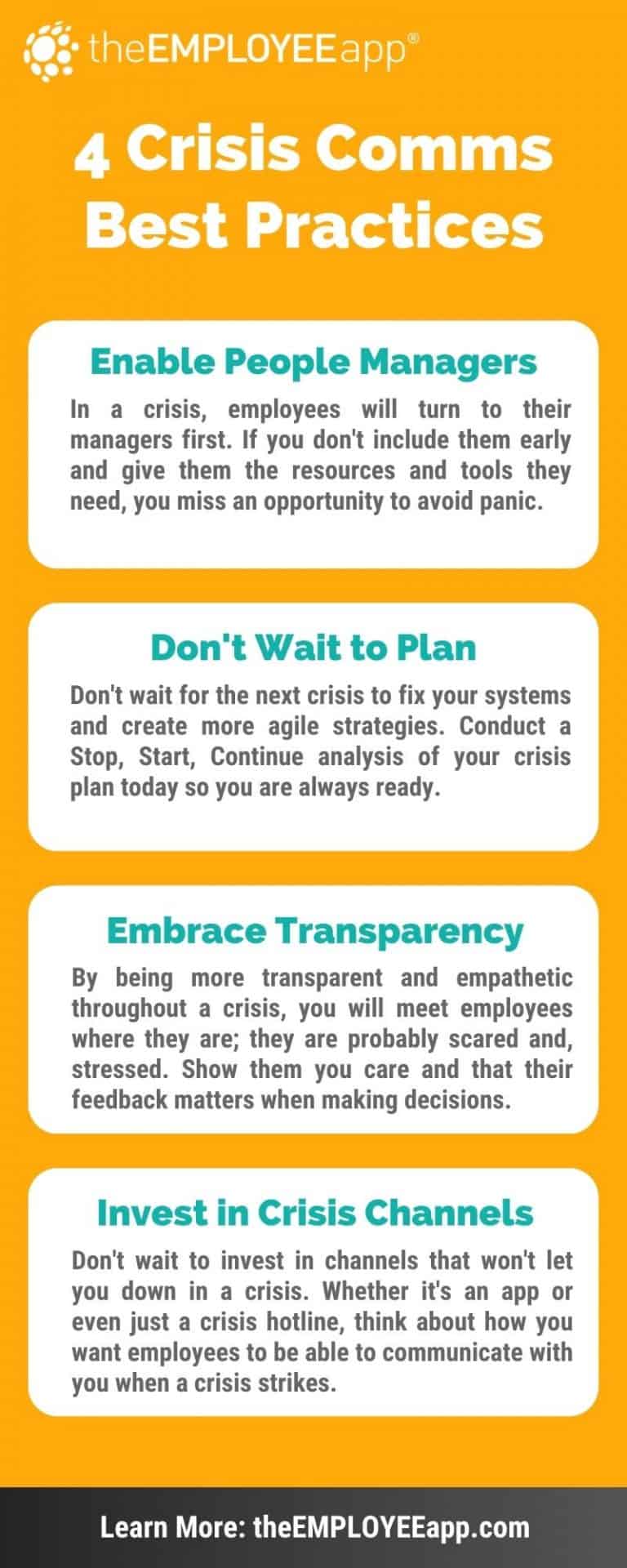 Crisis Comms Best Practices (infographic) - theEMPLOYEEapp