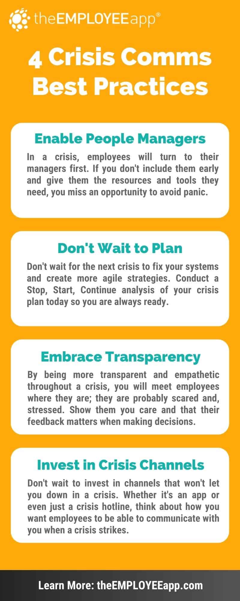 Crisis Comms Best Practices (infographic) - theEMPLOYEEapp